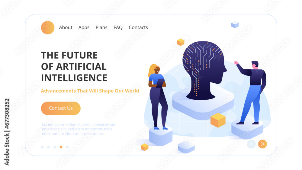 High technology concept. The Future of Artificial Intelligence ...