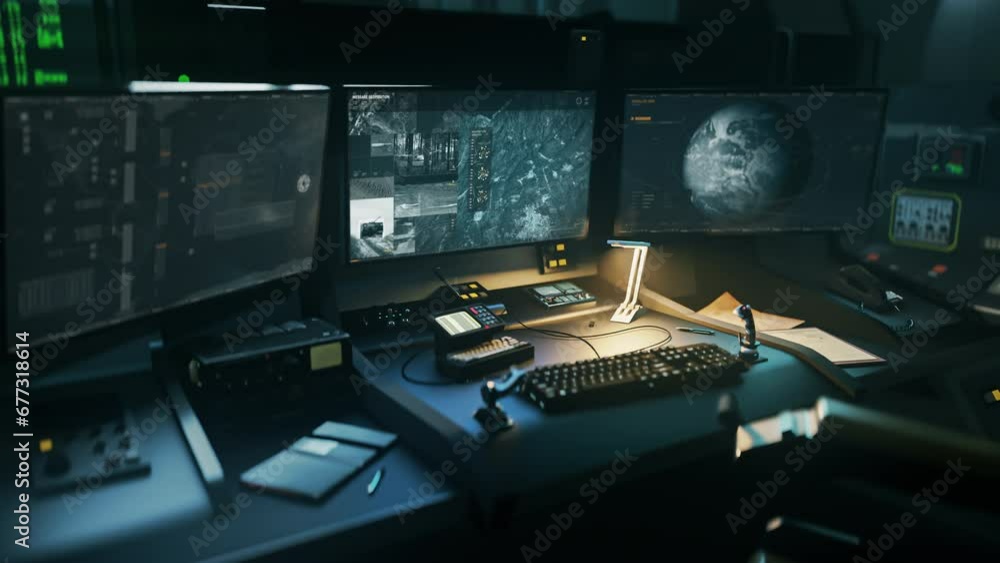 Advanced Satellite Surveillance Computer For Tracking In Military ...