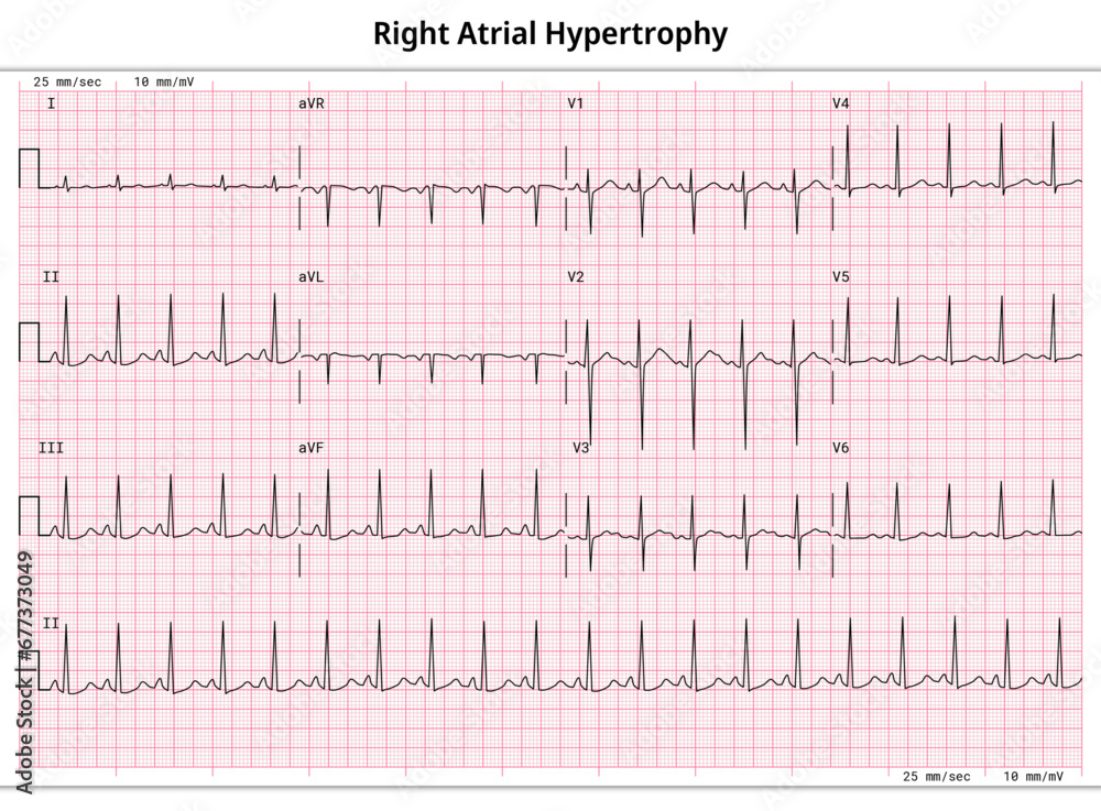 ECG Right Atrial Hypertrophy (RAH) - Right Atrial Enlargement (RAE ...