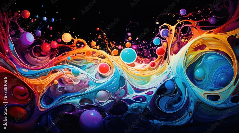 Captivating swirls of fluid colors resembling the mesmerizing blend of ...