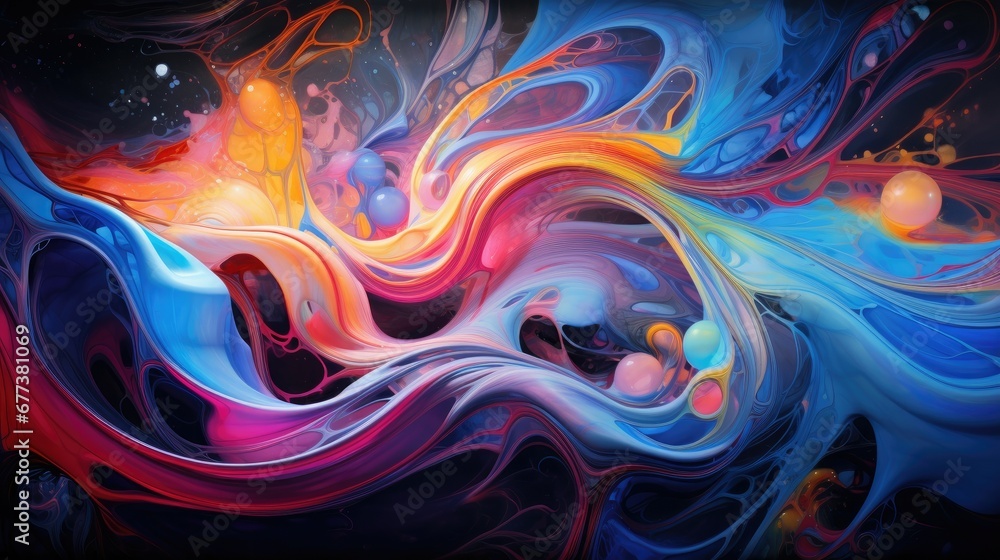 Captivating swirls of fluid colors resembling the mesmerizing blend of ...