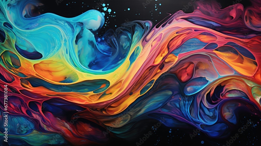 Captivating swirls of fluid colors resembling the mesmerizing blend of ...