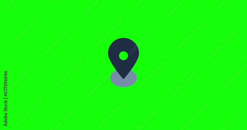 Round Geo Map Direction Location Pin animated. Animated icon of a ...