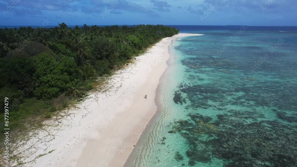 Tropical resort on paradise Fiji Tonga island landscape. Beautiful ...