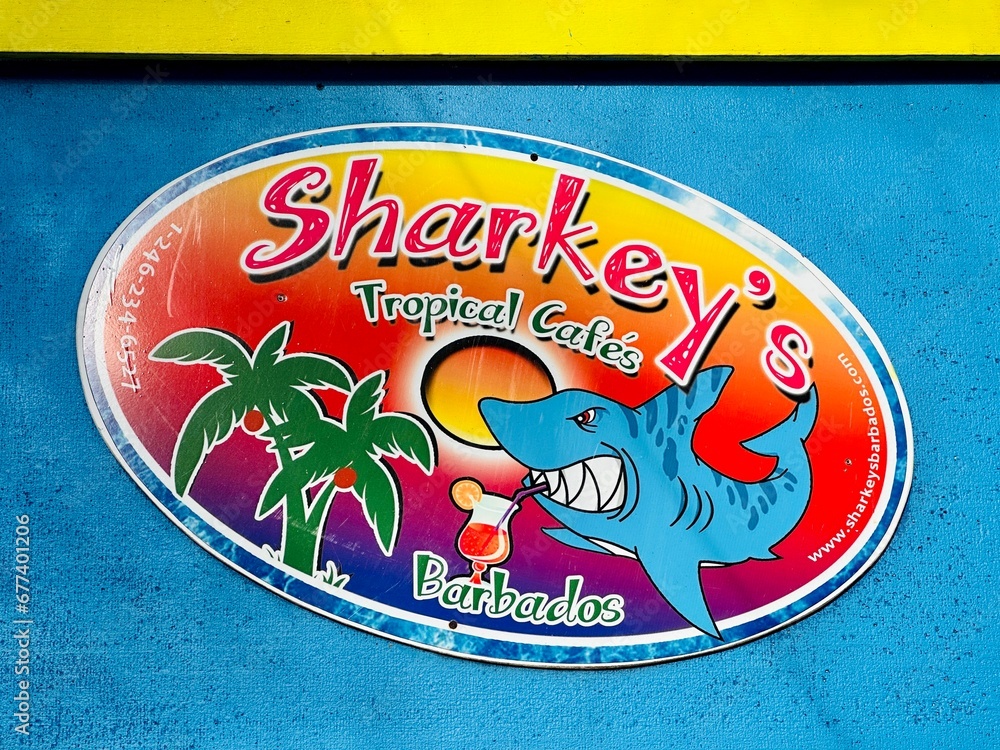 Foto de Logo of Sharkey‘s Tropical Cafes in St. Lawrence Gap, Barbados ...