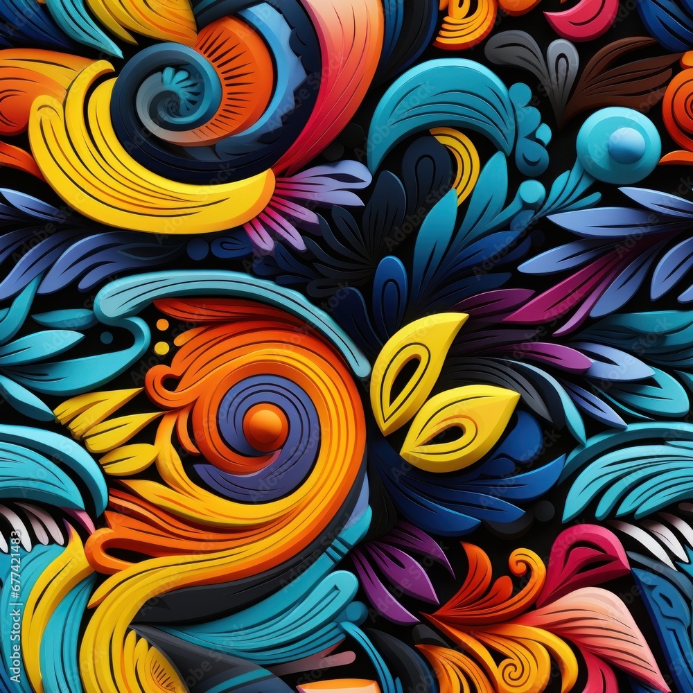 Explore the use of bold colors, patterns, and textures in a hyper ...