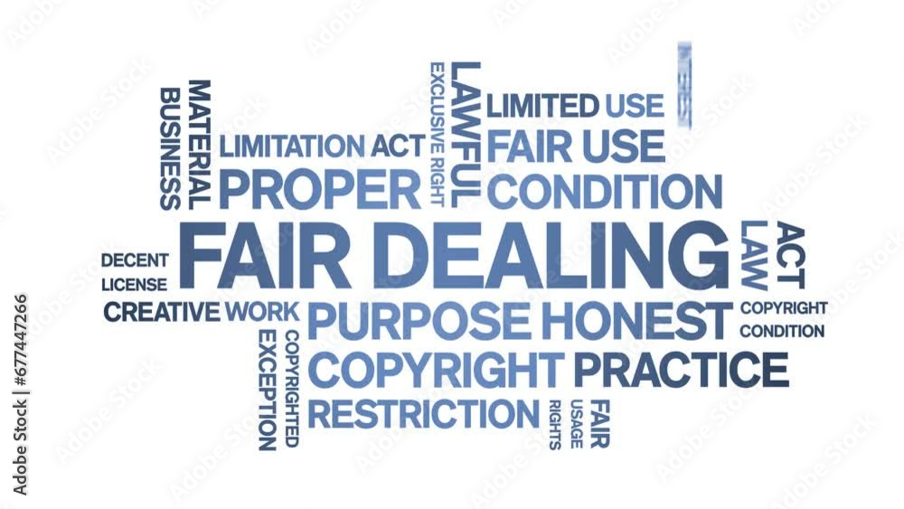 Fair Dealing animated tag word cloud;text design animation kinetic ...
