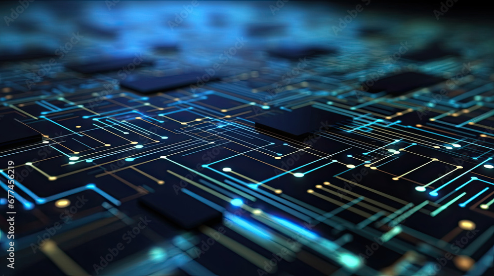 Abstract high tech digital technology background made of particles and ...