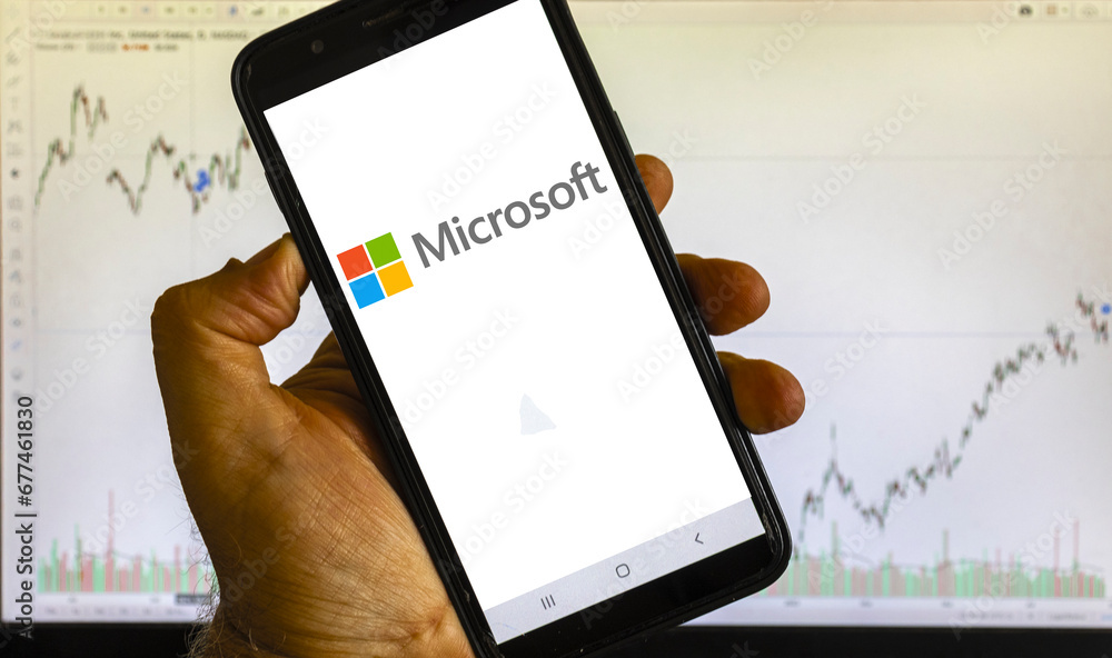 Sao Paulo, Brazil, september 09, 2023. Microsoft logo is seen on an ...