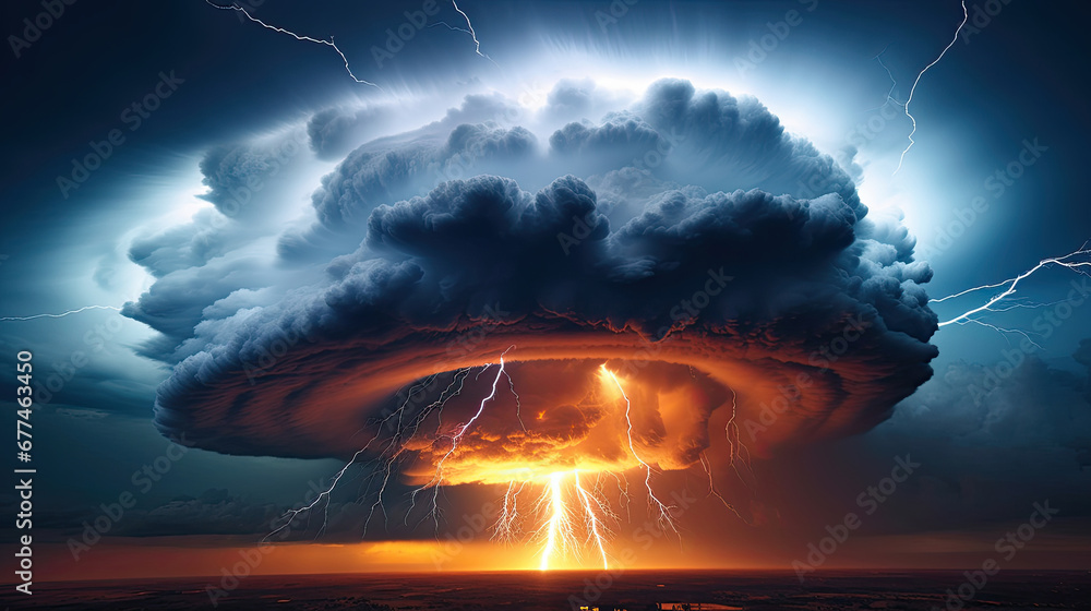 Tornado In Stormy Landscape - Climate Change , lightning in the sky ...