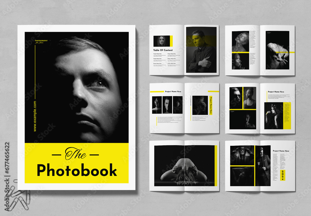 Photobook Magazin Design Layout Stock Template | Adobe Stock