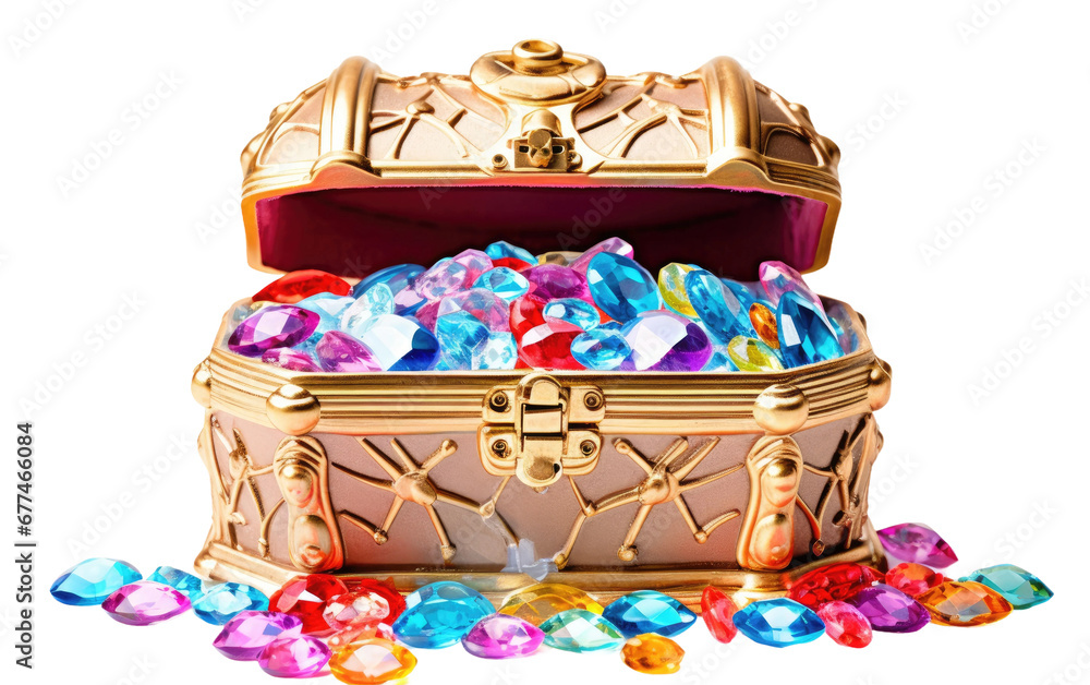Sparkling Toy Treasure Chest on transparent background, PNG Format ...
