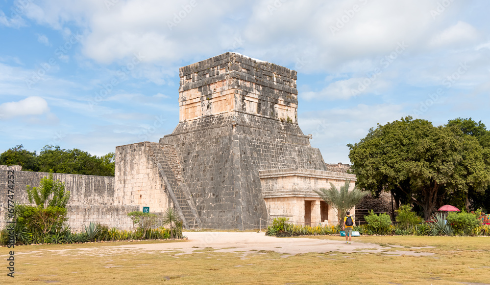 Famous El Castillo pyramid with shadow of serpent at Maya ...