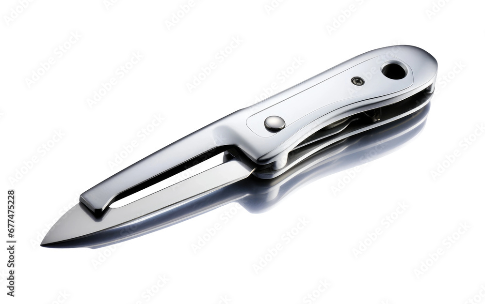 Silver Utility Knife with Retractable Blade and Dual Functionality on ...
