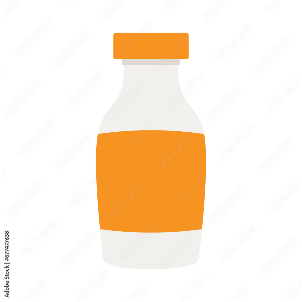 vector cute cold medicine, medicated syrup, cough syrup / brown color ...