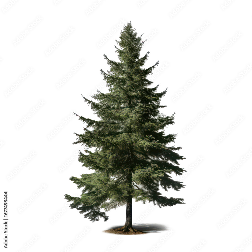 Fir tree isolated on white transparent background, PNG Stock Photo ...