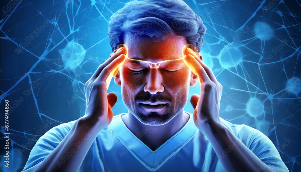 3D Visualization Illustration of Headache Anatomy, 3D Exploration of ...