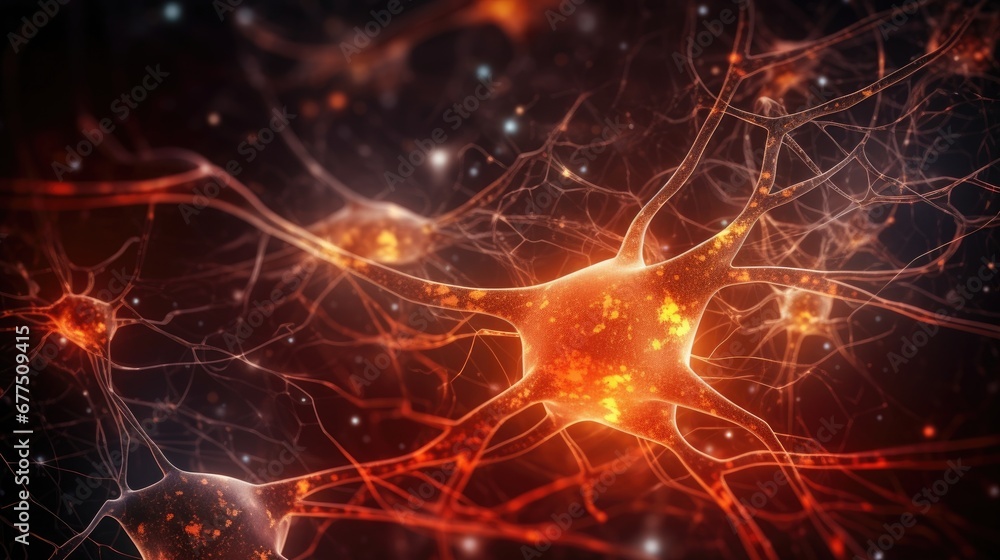 Nebula Neural Colorful Brain Cell Energy Connections, Brain Dots ...