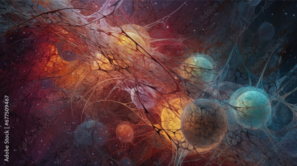 Fototapeta Nebula Neural Colorful Brain Cell Energy Connections, Brain ... Fototapeta Nebula Neural Colorful Brain Cell Energy Connections, Brain ...