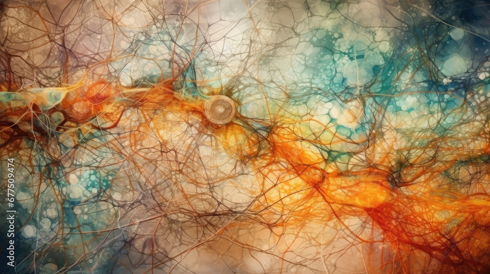 Fototapeta Nebula Neural Colorful Brain Cell Energy Connections, Brain ... Fototapeta Nebula Neural Colorful Brain Cell Energy Connections, Brain ...