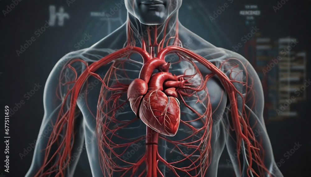 3D Visualization of the Heart Illustrating the Complex Anatomy of Vital ...