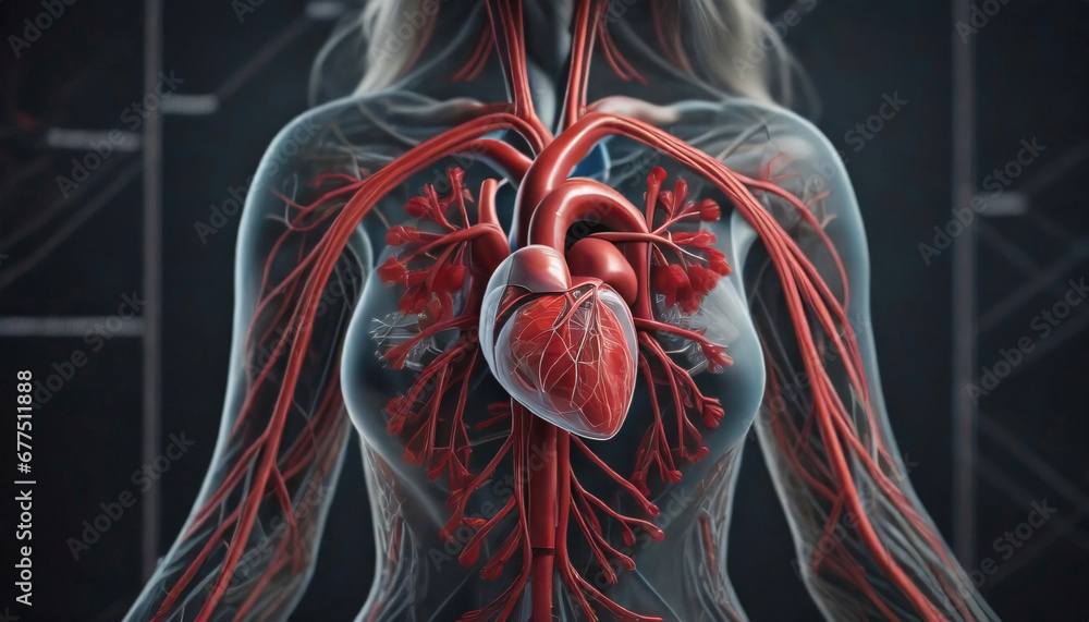 3D Visualization of the Heart Illustrating the Complex Anatomy of Vital ...