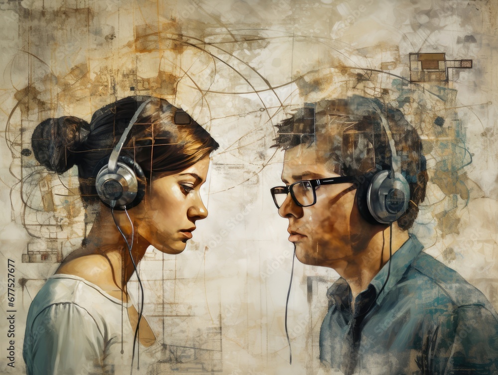 Couple non verbal body language, Misslack of communication in ...