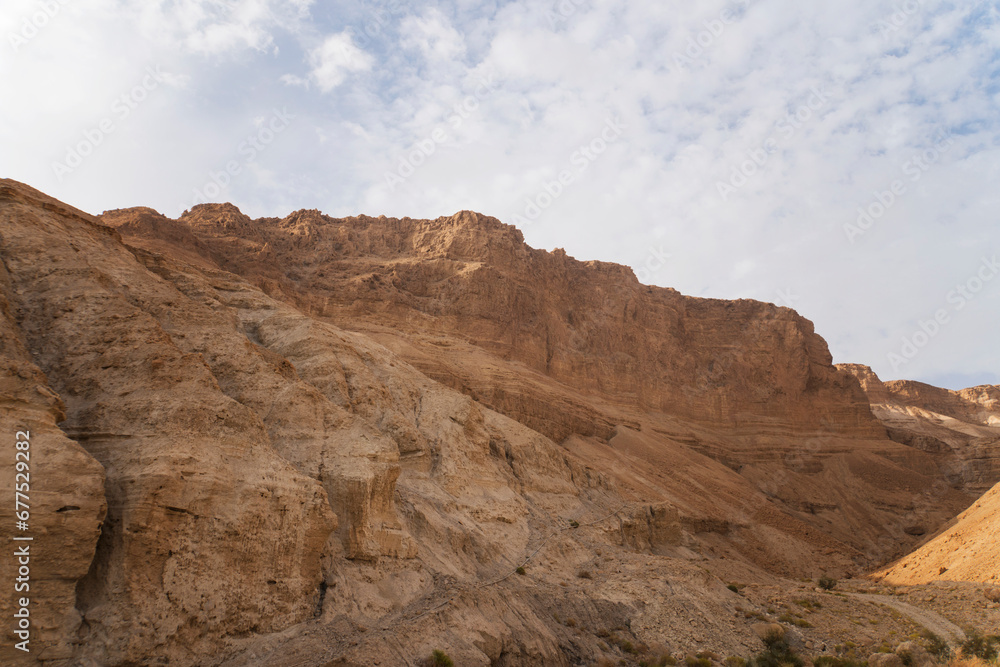 Canyon in the Judean Desert Midbar Yehuda on the dead sea, Israel ...