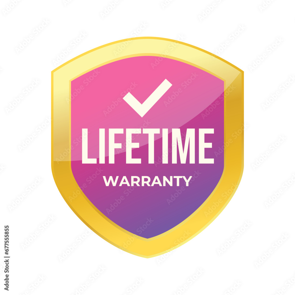 Gradient banner lifetime warranty. Lifetime Warranty label, sticker ...