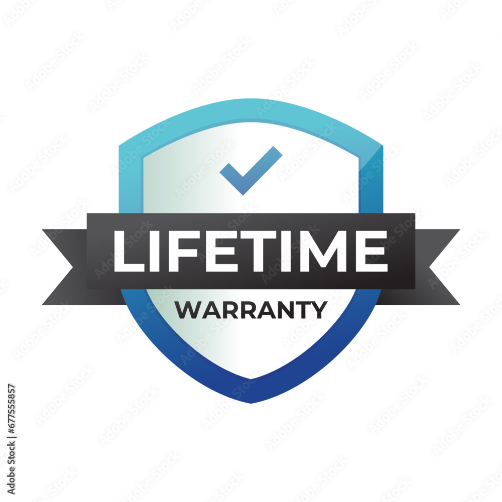 Gradient banner lifetime warranty. Lifetime Warranty label, sticker ...