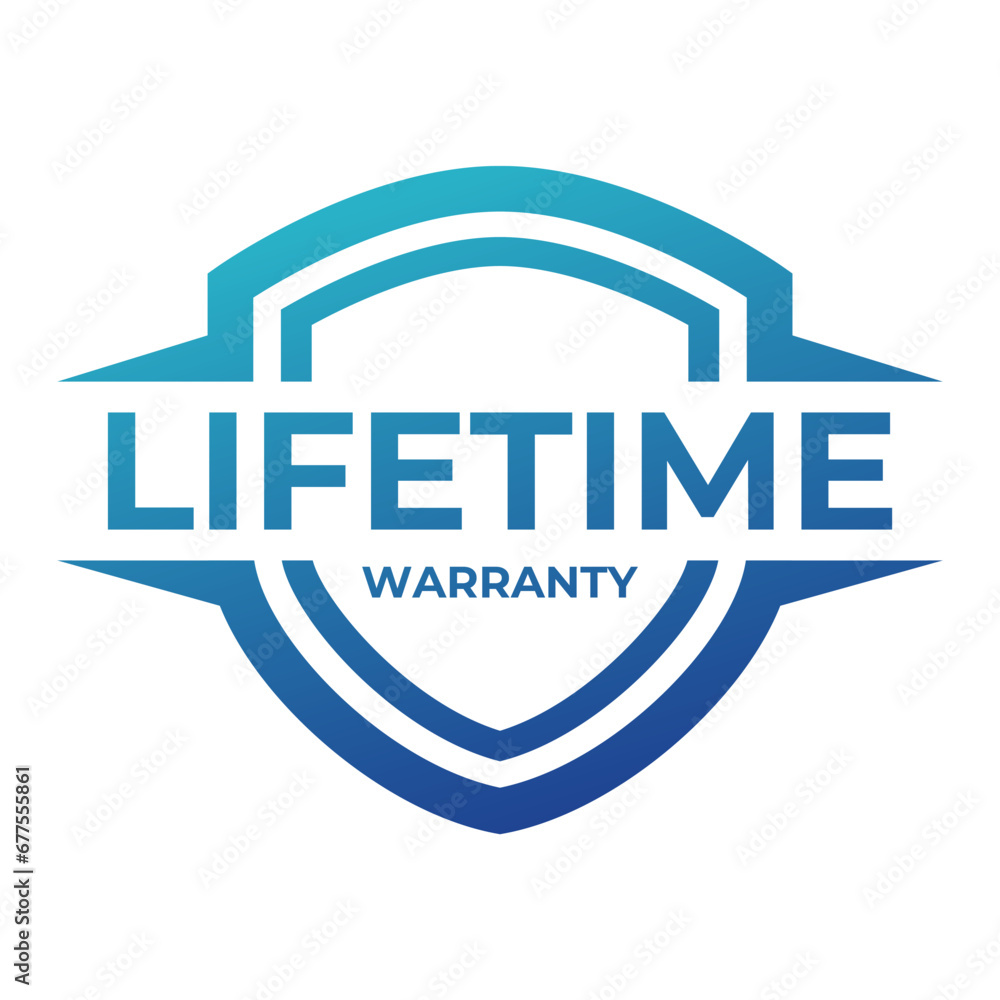 Gradient banner lifetime warranty. Lifetime Warranty label, sticker ...