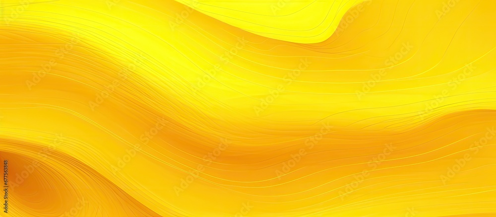 The abstract art design showcased a vibrant yellow background with ...
