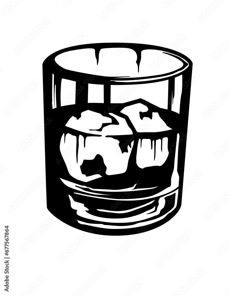 Whisky Vector, Shot Glass Cufile, Cheers Stencil, Rum Illustration ...