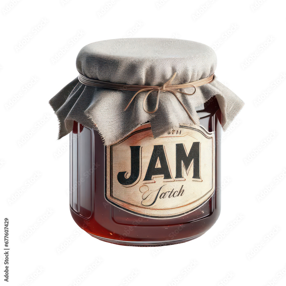 Jam jar isolated on white transparent background, PNG Stock ...