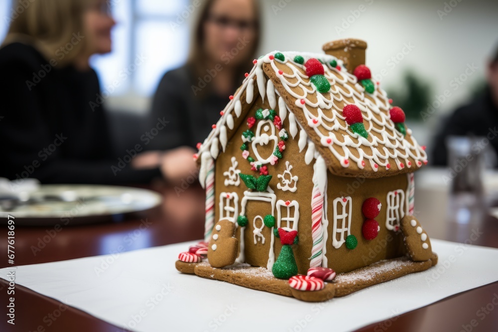 Office Employees Showcasing their Creativity in a Festive Gingerbread ...
