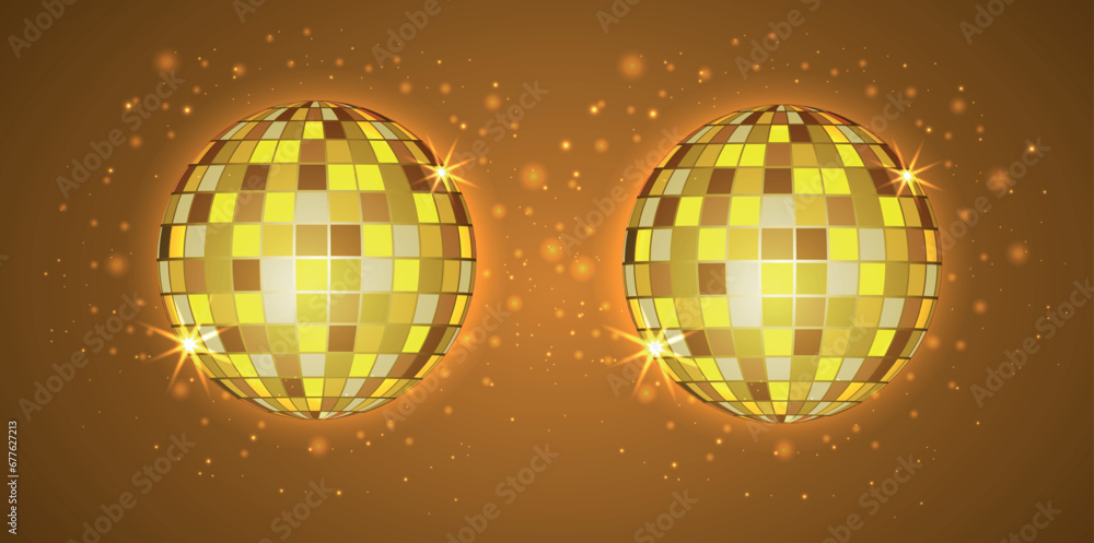Neon disco ball background and night club party ball light glowing ...
