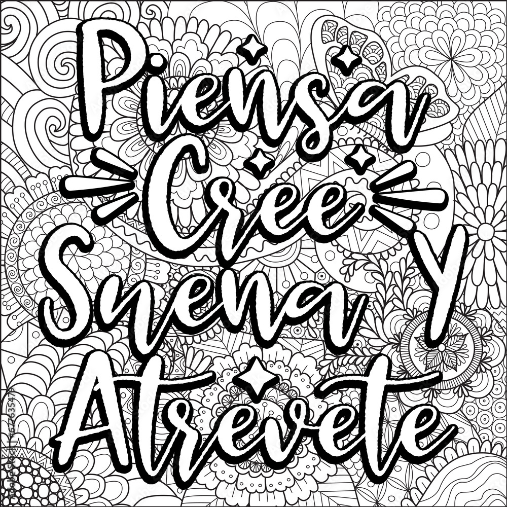 motivational quotes coloring pages design. yourself words coloring book ...