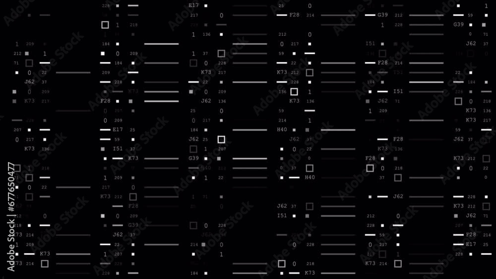 Random elements, Numbers, text .PNG alpha.Looping HUD UI digital technological infographic ...