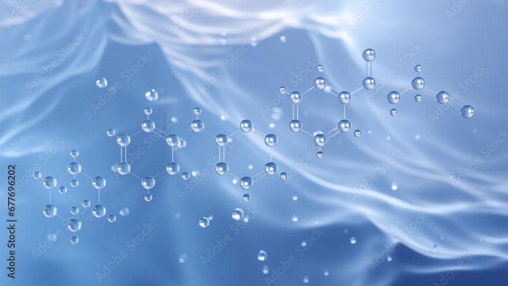 momelotinib molecular structure, 3d model molecule, inhibitor of janus ...