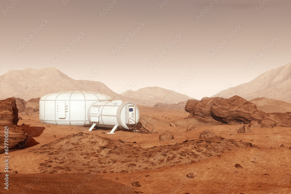 Colonization of Mars, Martian surface and human base, building a colony ...