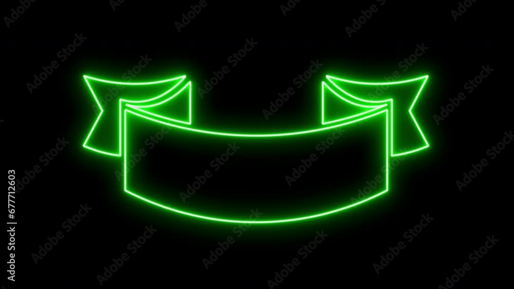 4k animated banner design elements. Isolated on black background ...