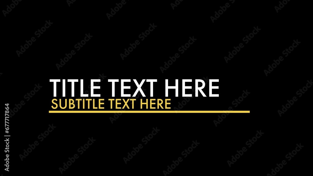 Professional Title and Text Lower Thirds Stock Template | Adobe Stock