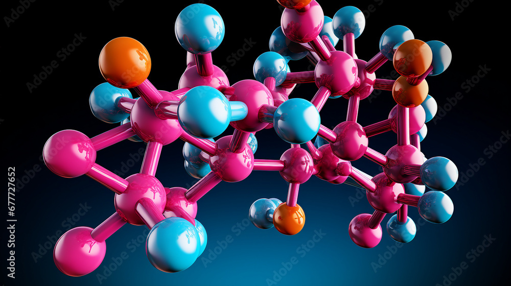 Molecular Structure 3D Model Chemistry Abstract Stock Illustration ...