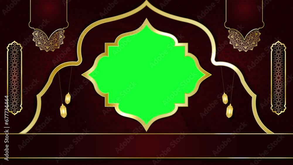 animated luxury islamic background , islamic design video template for ...