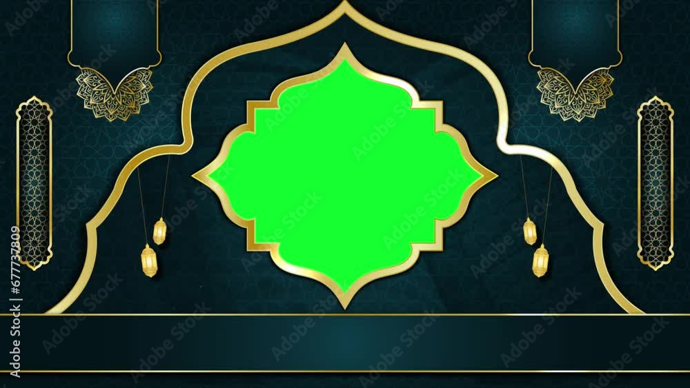 animated luxury islamic background , islamic design video template for ...