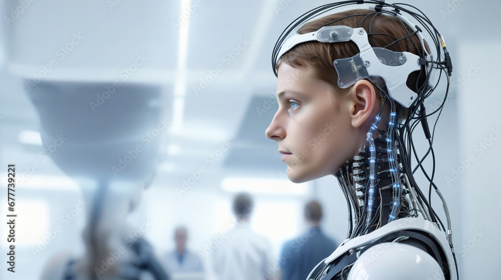 Brain Computer Interface and Virtual Reality Concepts Stock ...