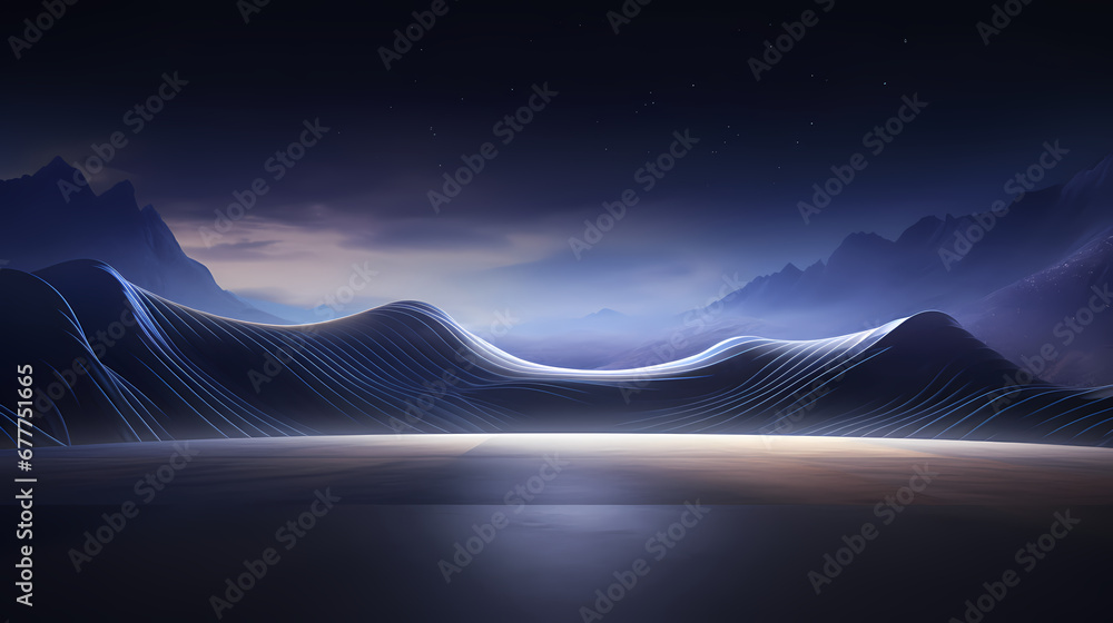 Sound bar releases 360-degree surround sound waves abstract poster web ...