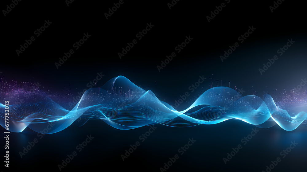Sound bar releases 360-degree surround sound waves abstract poster web ...