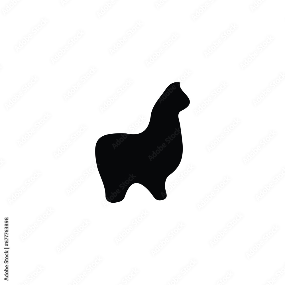 Lama icon. Simple style nature theme poster background symbol. Lama ...
