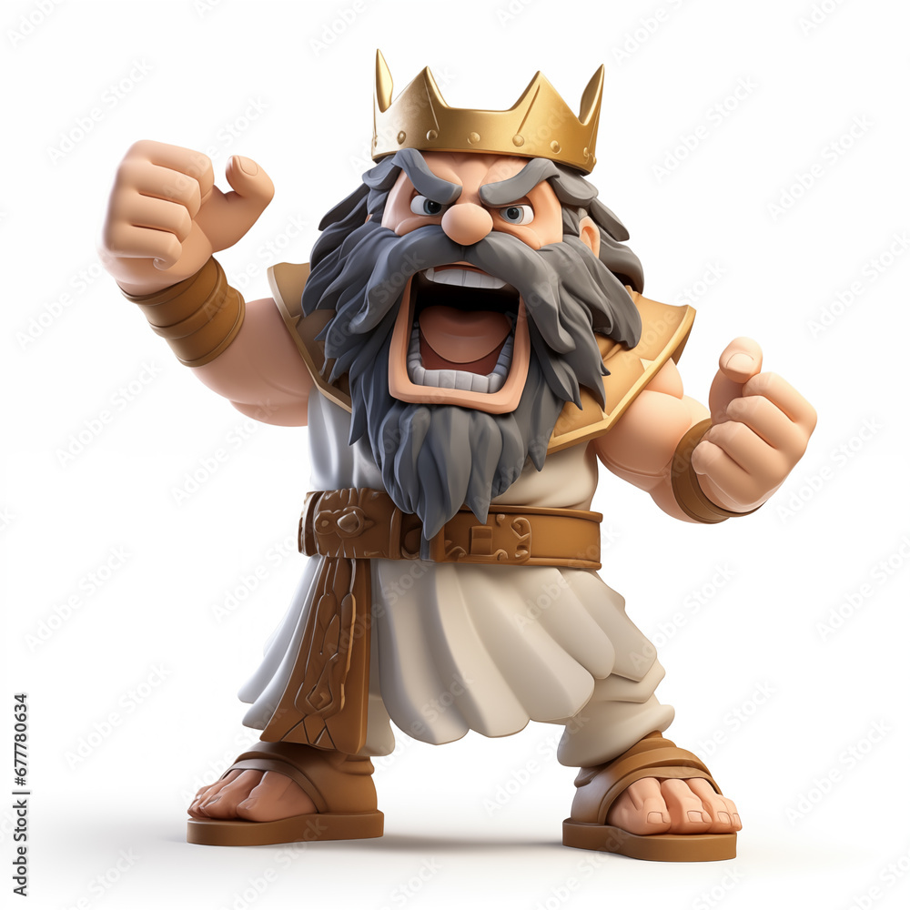 Angry cartoon king from the Bible Old Testament Stock Illustration ...